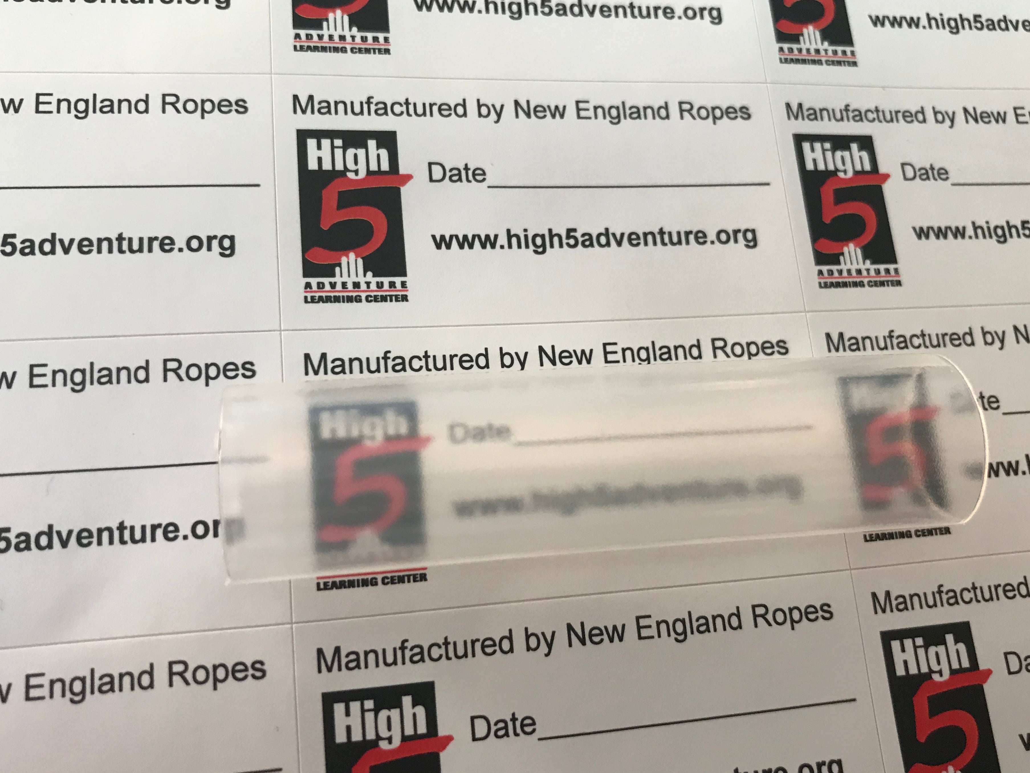 Heat Shrink Tubing and Label – High 5 Adventure Learning Center